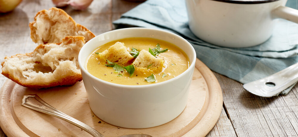 Soupe aux pommes et courges